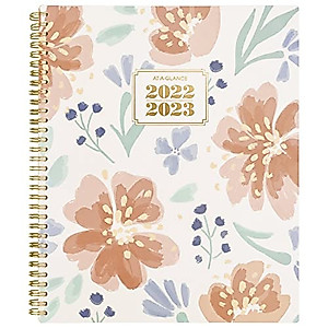 AT-A-GLANCE 2022-2023 Planner, Weekly & Monthly Academic, 8-1/2" x 11", Large, Badge Floral (1613F-905A)