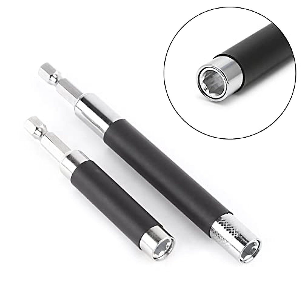 SeonFook 3pcs Magnetic Drive Guide Quick Release Screwdriver Bit Holder Extension with 1/4 Inch Hex Shank Drill Bit Tip Holder Connection Rod Adapter Sleeve for Nuts Drill and Handheld Driver