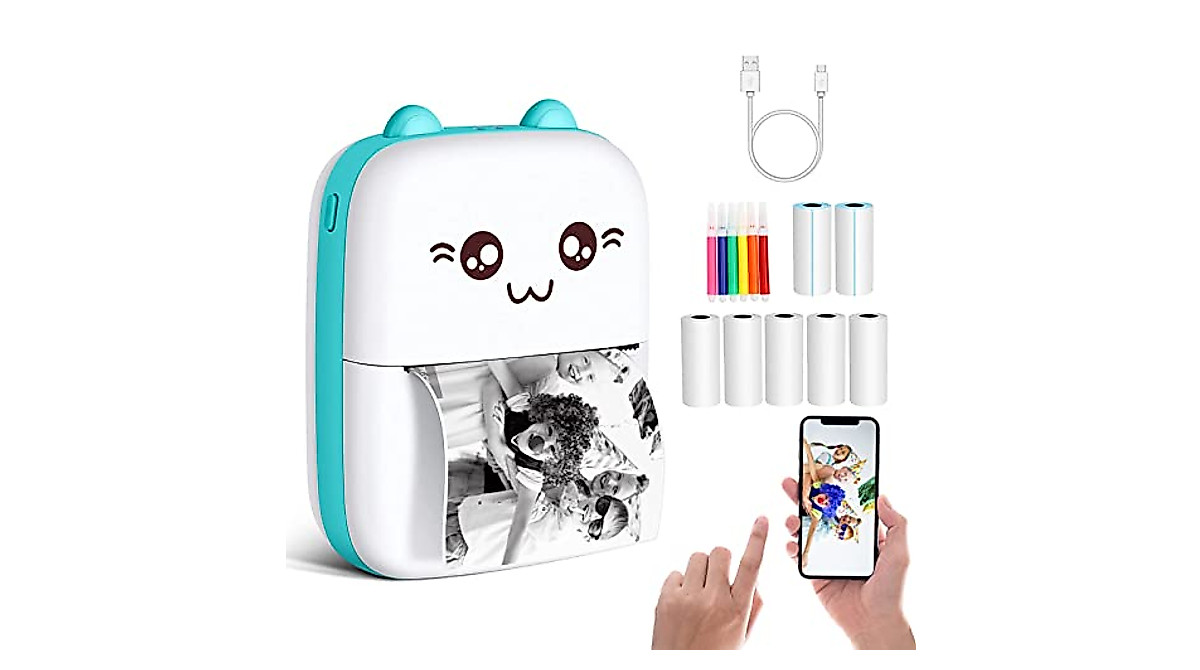 Mini Portable Thermal Printer - Inkless & Bluetooth