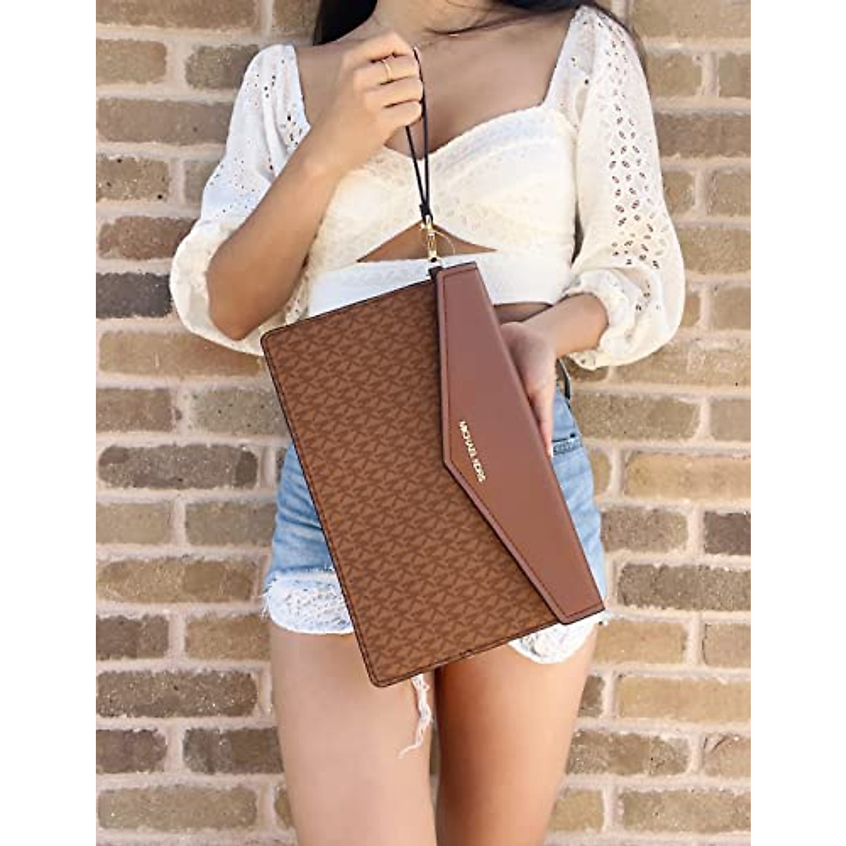 Michael Kors Maisie Large Pebbled Leather 3-in-1 Tote Bag Luggage MK Multi