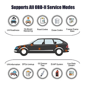 ANCEL AD530 Vehicle OBD2 Scanner with ANCEL Protective Case Storage Bag