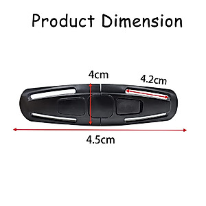 Seat Chest Harness Clip Seat Safety Belt Clip Buckle Universal for Kids Baby Carseat Adjustable Guard (Black)