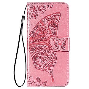 YBROY Case for Motorola ThinkPhone, Magnetic Flip Leather Premium Wallet Phone Case, with Card Slot and Folding Stand, Case Cover for Motorola ThinkPhone.(Pink)
