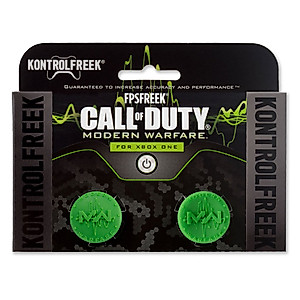 KontrolFreek FPS Freek Call of Duty Modern Warfare for Xbox One Controller | Performance Thumbsticks | 1 Low-Rise Convex, 1 High-Rise Concave | Green