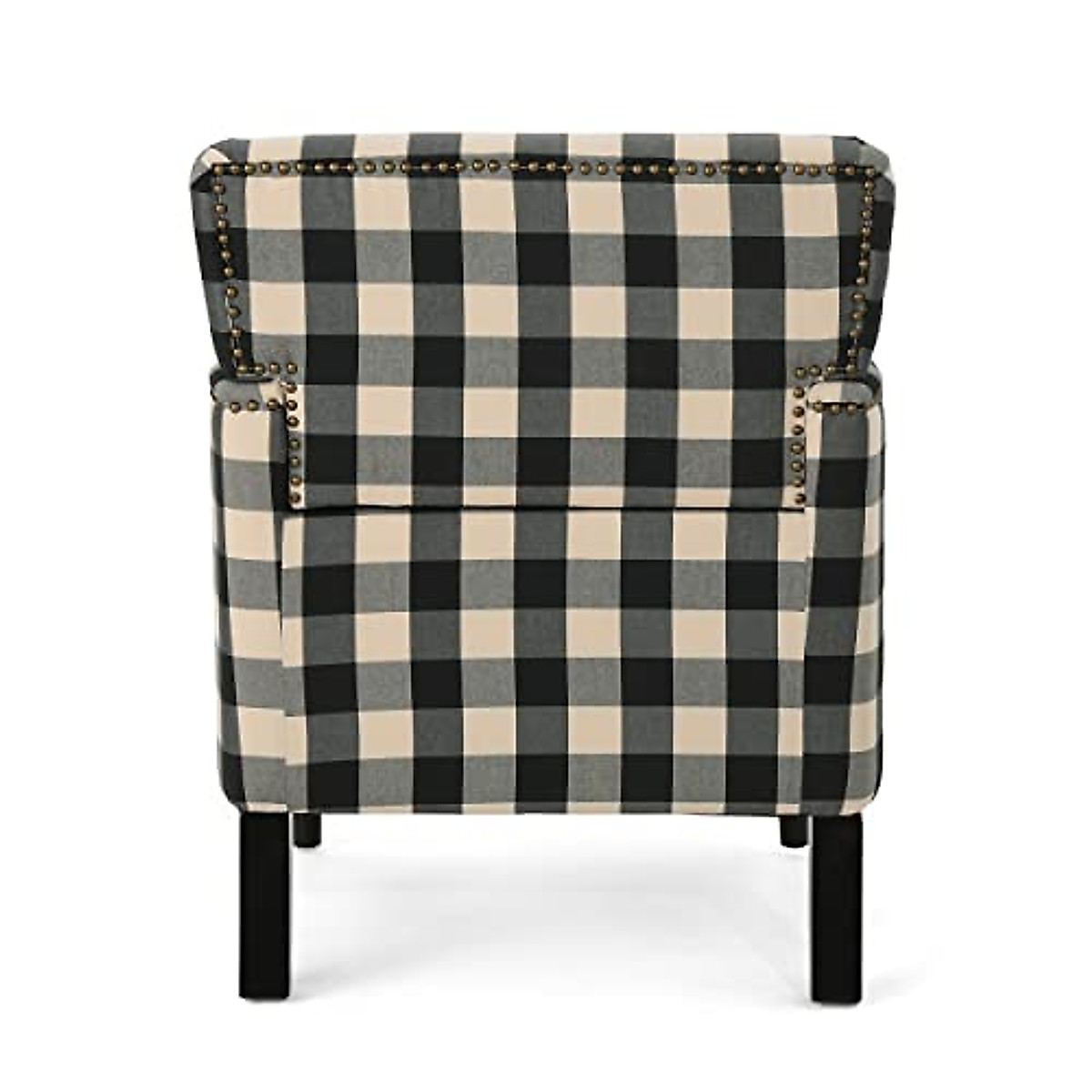 Christopher Knight Home Evete Tufted Fabric Club Chair, Black Checkerboard