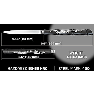 5.5" Pocket Knife - Letter and Envelope Opener - Stocking Stuffers Gifts - Small Pocket Knife & Kubaton - Japanese Utility - Sharp Knives for Men and Women - Best Gift Idea130129-1