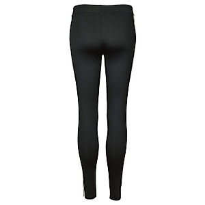 adidas Girls' Performance Tight Three Stripe Leggings - L - Black/White