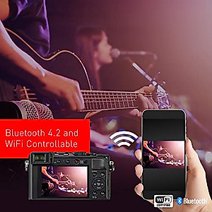 Panasonic Lumix LX100 II Large Four Thirds 21.7 MP Multi Aspect Sensor 24-75mm Leica DC VARIO-SUMMILUX F1.7-2.8 Lens Wi-Fi and Bluetooth Camera with 3" LCD, Black (DC-LX100M2)