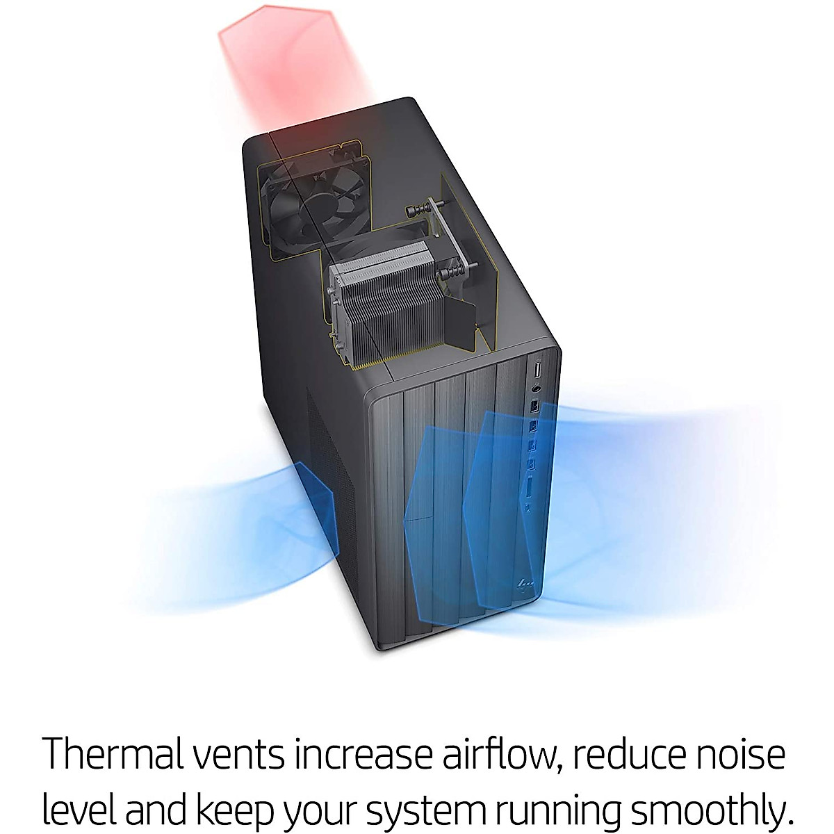 HP 2022 Newest Envy Desktop Computer 6-Core Intel i5-10400 32GB DDR4 RAM 512GB M.2 NVMe SSD 1TB HDD Intel UHD Graphics HDMI VGA USB-C WiFi AC BT RJ-45 Mouse Keyboard Windows 11 Pro w/RE USB