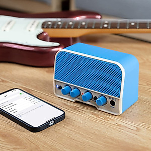 Portable Mini Electric Guitar Amp with Wooden Electric Guitar Stand for Guitar Player