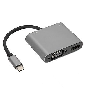 Shipenophy Type-C Hub Stable Operation 4-in-1 USB 3.0/3.1 Specifications Silver Durable Type‑C Adapter for PC Laptop Computer