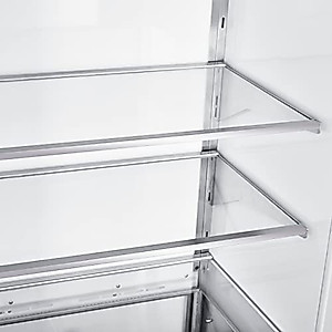 Forno Cologne Column 30" Inch Upright Refrigerator with 14.6 Cu.Ft. Total Capacity - Stainless Steel Freestanding No Frost Counter Depth Fridge with Pro-Style Handle and LED Display