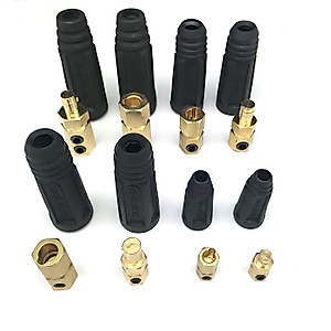 KINGQ Welding Cable Joint Quick Connector Pair DINSE-Style 100Amp-200Amp (#6-#4) 16-25 SQ-MM 2-set