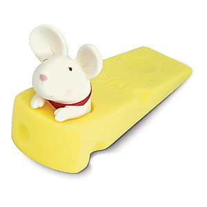 HavasuOnline Cute Mouse Door Stopper White Mouse Door Stop Decorative Animal Doorstop Wedge