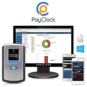 Lathem PC700-WEB Online WiFi Touchscreen Time Clock System, Gray