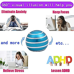 Desk-Kinetic-Toys Cool-Gadgets for Fidget: Cool-Stuff-Thing Game Toy for Adult Teen Children Kid, Stress Relief Optical-Illusion Gifts for Office School Home Man Women Christmas Spinning 180 Seconds