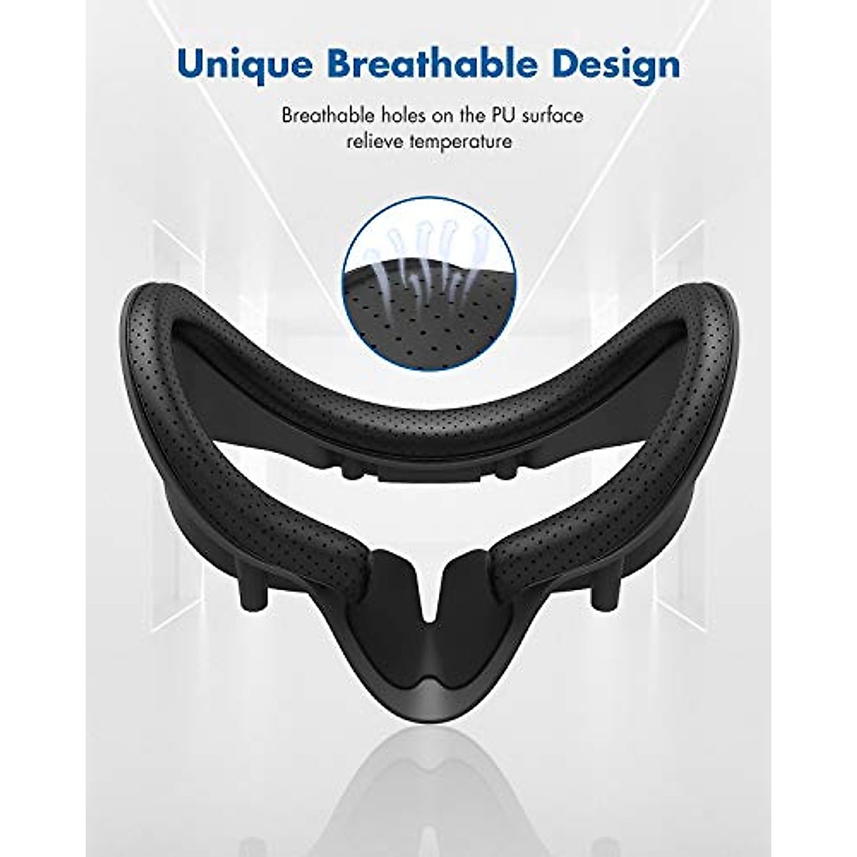 KIWI design VR Facial Interface Bracket with Anti-Leakage Nose Pad and Lens Protector Compatible with Valve Index Accessories
