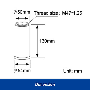 TUSEE Height Adding Pipe for Faucet, Elevating Pipe for TUSEE Manual and Automatic Faucet, Height-Adding Tube of Vanity Vessel Sink Faucet, Chrome, TS-95002C-H125