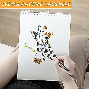 9 x 12 inches Drawing Sketch Book, 98lb/160g Sketchbook for Adults Kids Beginners Artists, Art Drawing Book for Mixed Media, Top Spiral Bound Drawing Pad, 1 Sketch pad Pack has 32 Sheets/64 Pages