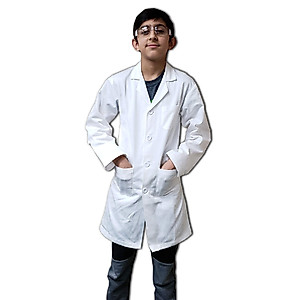 DR Uniforms Lab Coat for Kids - Doctor's White Lab Coat, Kids Unisex Lab Coat, White Coat for Boys and Girls (8/10)