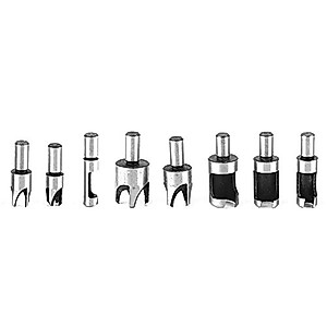 8pcs Wood Plug Cutter Carbon Steel Woodworking Hole Cutting Tool Drill Bit Set Woodworking DIY Electrical Tool