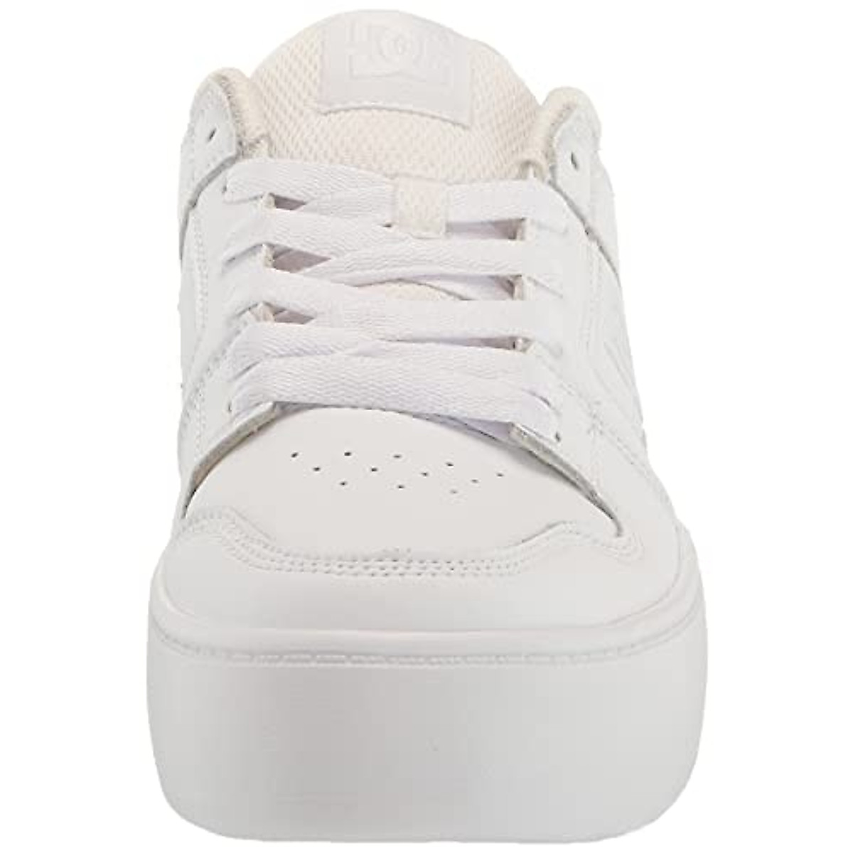 DC Women's Manteca 4 Platform Skate Shoe, White/White, 5