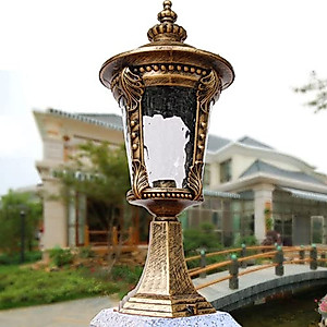 MHCZBGY Home Outdoor Pillar Light Outdoor Garden Villa Pillar Lights European Style Column Light Waterproof Column lamp Vertical Yard Pillar lamp