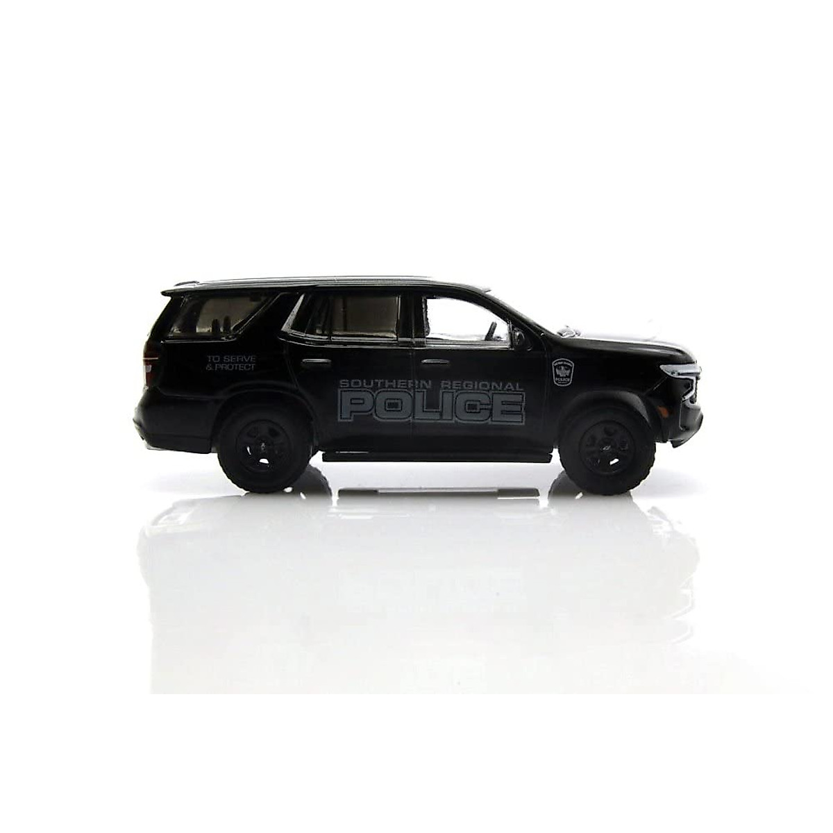 ModelToyCars 2021 Chevy Tahoe Police Pursuit Vehicle, Black - Greenlight 30342 - 1/64 Scale Diecast Car