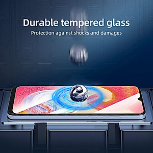NEW'C [3 Pack] Designed for Samsung Galaxy A04e / Galaxy M04 / Galaxy F04 Screen Protector Tempered Glass, Bubble Free, Ultra Resistant