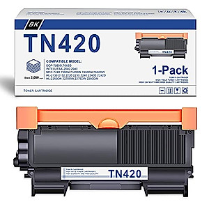 Hydr (Black,1-Pack) Compatible TN-420 Toner Cartridge Replacement for Brother TN420 DCP-7060D DCP-7065D Intellifax 2840 Intellifax 2940 HL-2130 HL-2132 HL-2220 Printer Toner Cartridge