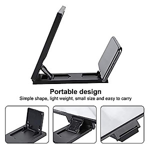 ASHATA 19.56" Screen Magnifier for Smartphone, HD Mobile Phone Screen Magnifier, No Power Drive, Movie Video Expandable HD Screen for Watching Movies Videos (Black)