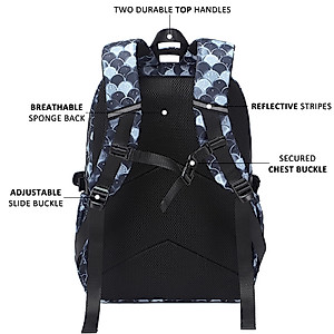 Joyfulife Mermaid Backpack for Girls Backpack with Lunch Box Kids Backpack Elementary Bookbags Primary Middle School Bags for Teens 3 in 1 School Backpack Set