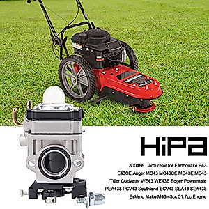 300486 Carburetor 3004156 Air Filter for Earthquake 43cc Viper Engine E43 E43CE E43WC Auger MD43 WE43 WE43E WE43CE Edger MC43 MC43E MC43CE MC43ECE MC43RCE Tiller Cultivator Fuel Line