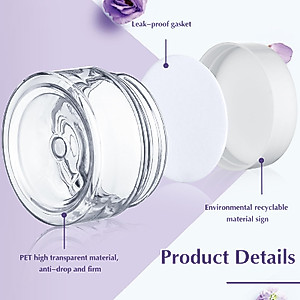 SATINIOR 100 Pcs Plastic Jars with Lids Small Containers Lids Wide Mouth Small Plastic Containers for Lotion Cream Rhinestones Body Butters Travel Storage(1 oz,Clear with White Lid)