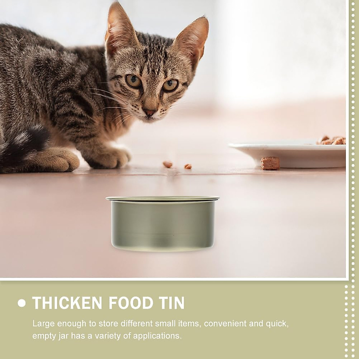 Luxshiny 12pcs Food Grade Self-Seal Tin Cans with Lids: 3.26X3.26X1.65 Inch Round Tinplate Containers for Cat Food Candies Lotions Balms Herbs, Empty Refillable Metal Jars for Storage