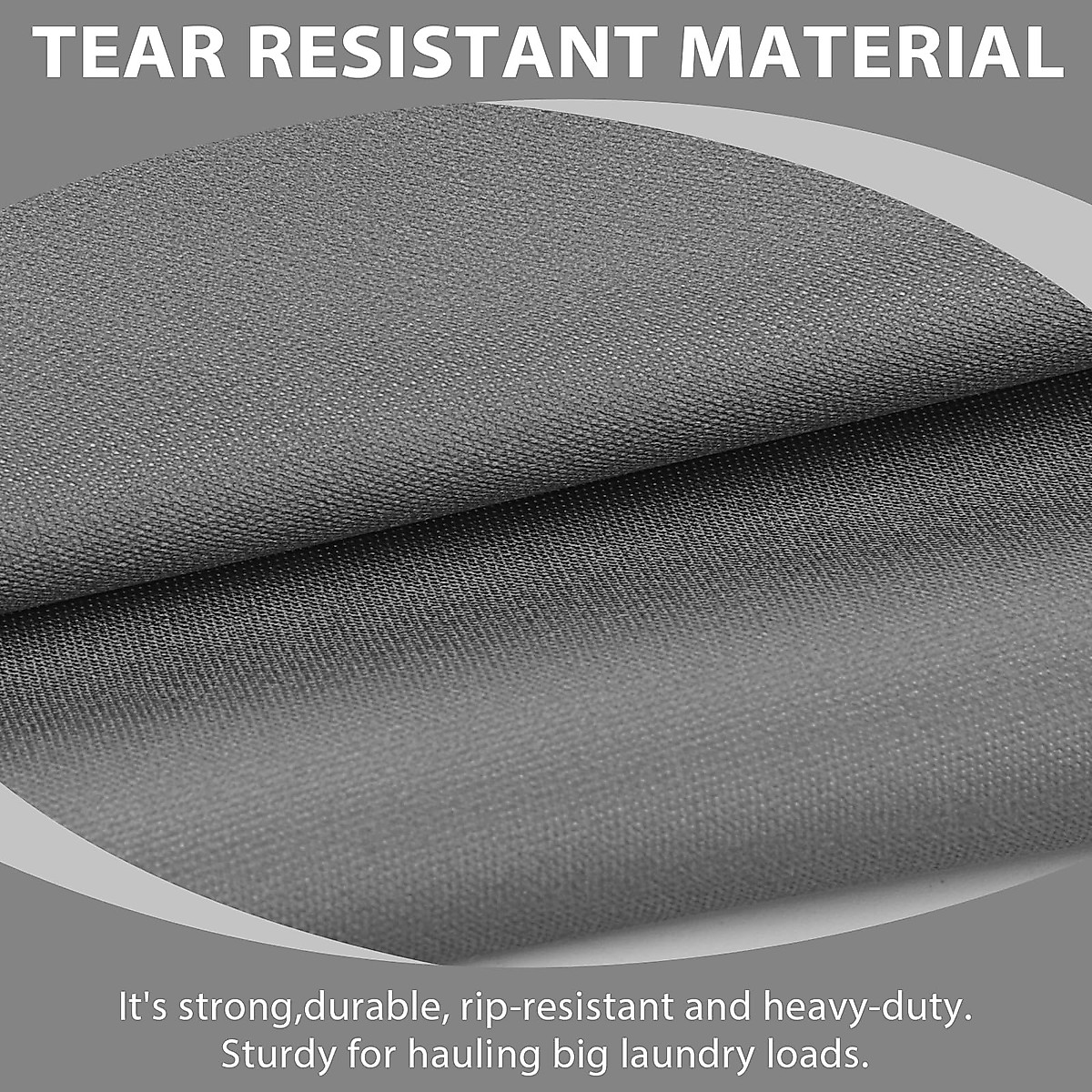 Large Travel Laundry Bags with Zipper, Waterproof Wet Dry Diaper Bags for Dirty Clothes Suitcase, Swimwear, Gym Clothes, Washable Camp Laundry Bag Sleepaway Suitable for Fitness (Black+Grey)