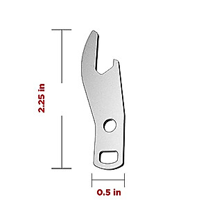 KeySmart Compact Key Holder Add-on Accessory - Stainless Steel Loop Piece Bundle with Bottle Opener and Stainless Steel Quick Disconnect Clip