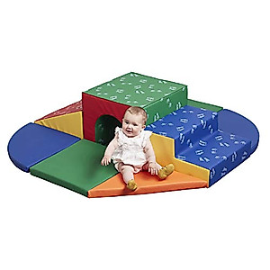 ECR4Kids SoftZone Lincoln Tunnel Climber, Toddler Playset, Assorted, 9-Piece