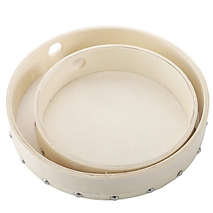 Foraineam 10 Inch & 8 Inch Hand Drum Musical Hand Percussion Wood Frame Drum with Drum Stick