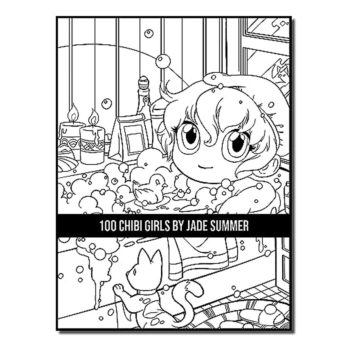 100 Chibi Girls: An Adult Coloring Book Collection with Cute Girls, Fantasy, Horror, Christmas, and More!