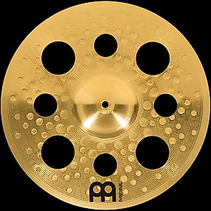Meinl 16” Trash Crash Cymbal with Holes – HCS Traditional Finish Brass for Drum Set, Made In Germany, 2-YEAR WARRANTY (HCS16TRC)