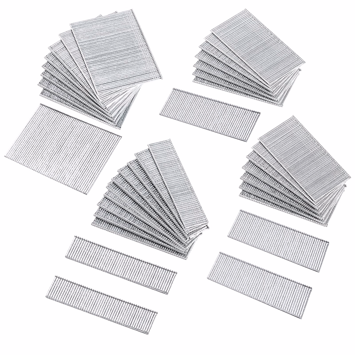 SHALL 18 Gauge Brad Nails, 2”, 1-1/4”, 1”, 5/8 Inch, 4000-Count Galvanized Brad Nails Assorted, 18GA Nail Gun Nails and Small Finishing Nails Assortment for Pneumatic, Electric Brad Nailer Gun