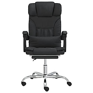 Ergonomic Office Chair, High Back Chair, Massage Reclining Office Chair Black Faux Leather Suitable for Home Office