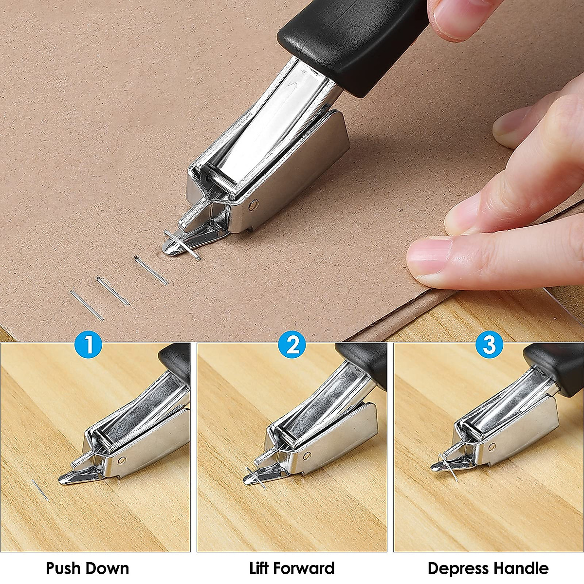 MROCO Staple Remover Staple Remover Tool Staple Puller Upholstery Staple Remover Staple Remover Heavy Duty Flat Staple Remover Carpet Staple Remover with Ergonomic Handle for Furniture, Floor, Carton