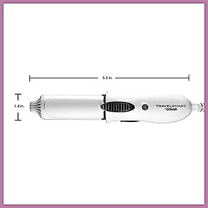 Conair Travel Curling Iron, Mini 1- Inch Ceramic Curling Iron in White by Travel Smart