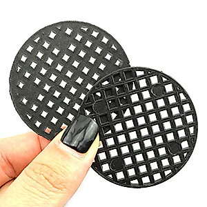 Tegg Flower Pot Hole Mesh Pad 50PCS 45mm Black Color Plastic Bonsai Bottom Grid Mat