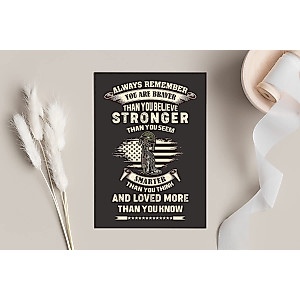 Emily gift Motivational Card For Soldier - Veteran With Envelope - A Great Inspirational Card To Show Appreciation For A Militar On A Special Day - Birthday - Retirement - Graduation