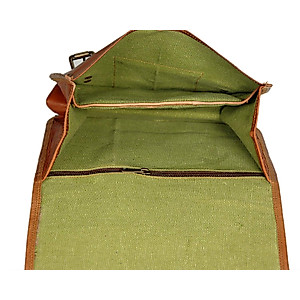 Shabana Handicraft Leather Bike Panniers Bicycle Handlebar Bag (Dark brown)