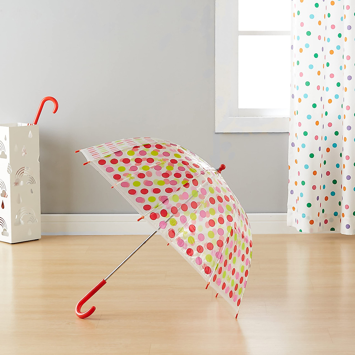 Amazon Basics Kids Clear Bubble Umbrella - Dots