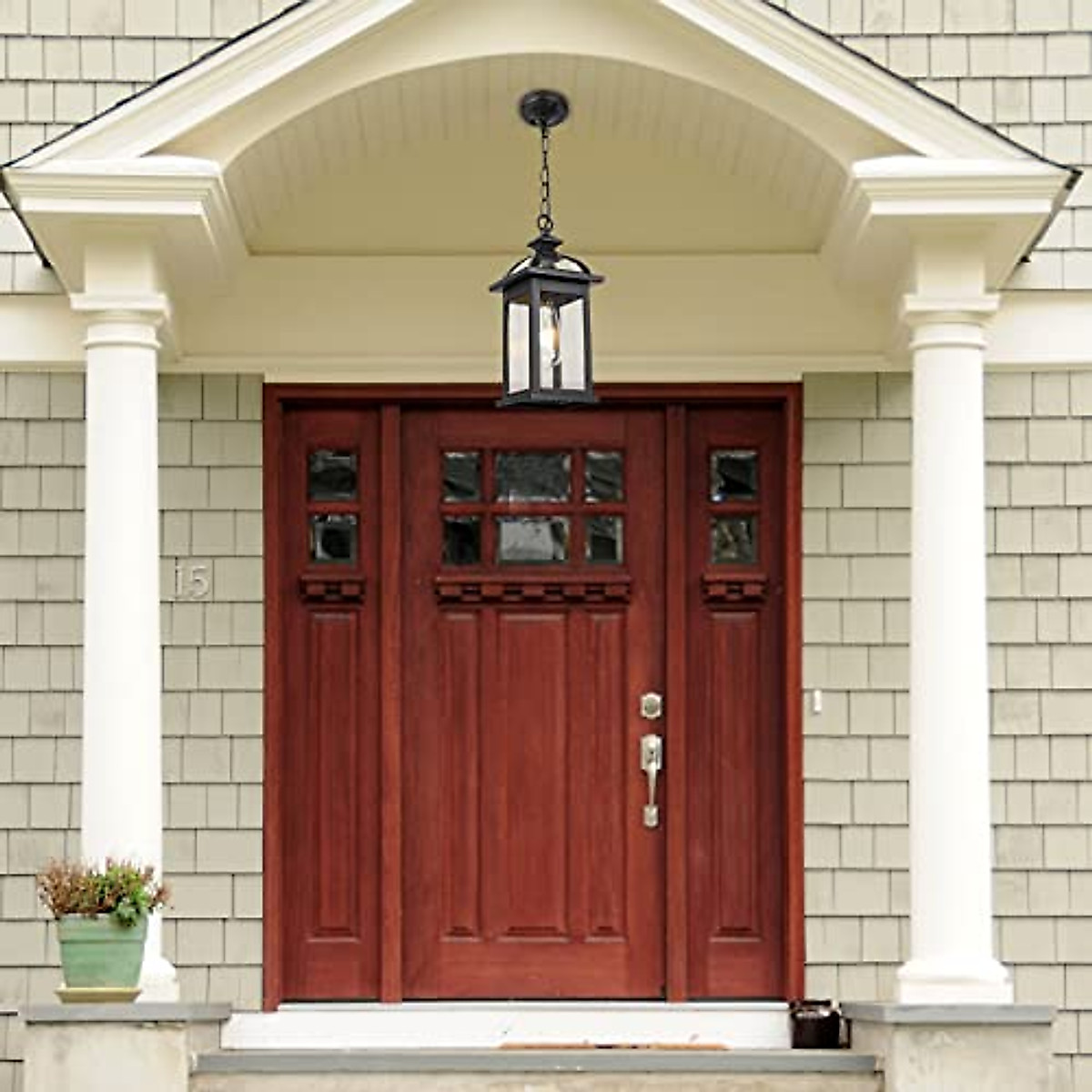 Darkaway Outdoor Wall Lights Fixtures 2 Pack with Outdoor Pendant Light for Porch, Patio, Garden